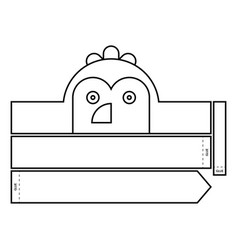 Walrus coloring headband Royalty Free Vector Image