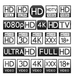 Hd logo Royalty Free Vector Image - VectorStock