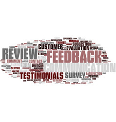 Feedback word cloud concept Royalty Free Vector Image