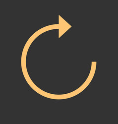 Arrow reload refresh rotation repeat reset sign Vector Image