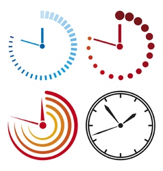 Clock and activity time Royalty Free Vector Image