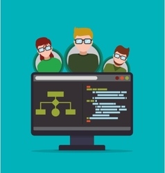 Web developer design Royalty Free Vector Image