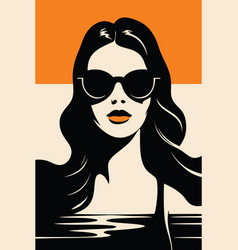 Set of beautiful lady in elegant dresses Vector Image