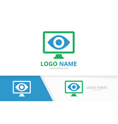 Eye and clapperboard logo combination Royalty Free Vector