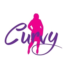 Logo plus size woman curvy symbol Royalty Free Vector Image