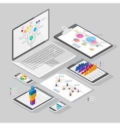 Blank diagram template Royalty Free Vector Image