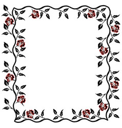 Floral filigree frame decorative square design Vector Image