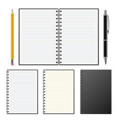 Realistic notebook Royalty Free Vector Image - VectorStock
