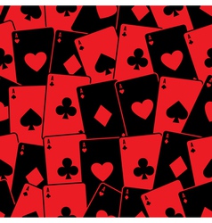 Playing card suits seamless pattern background Vector Image