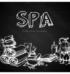 Spa Sketch Icons Colored Royalty Free Vector Image