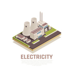 Electricity isometric flowchart Royalty Free Vector Image