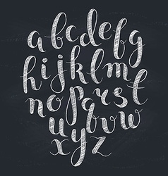 Calligraphic script letters Royalty Free Vector Image