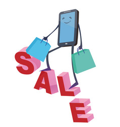 Mobile phone cartoon Royalty Free Vector Image