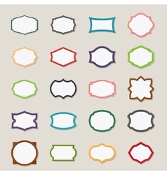 Set paper frames in different shapes Royalty Free Vector