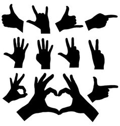 Hand signs Royalty Free Vector Image - VectorStock