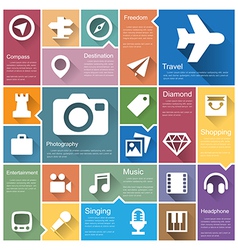 100 flat icons collection Royalty Free Vector Image