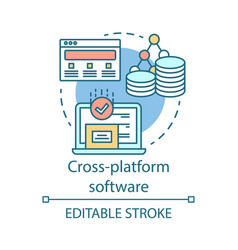Software development digital platform concept icon