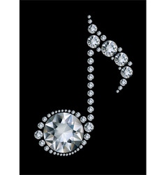 Metallic music note Royalty Free Vector Image - VectorStock