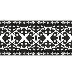 Jewish floral border Royalty Free Vector Image