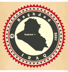 Grunge and distressed flag iraq Royalty Free Vector Image