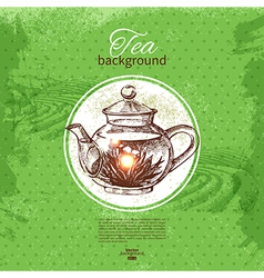 Tea Vintage Background Royalty Free Vector Image