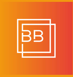 Creative initial letter bb square logo design Vector Image