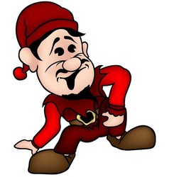 Happy cartoon dwarf Royalty Free Vector Image - VectorStock