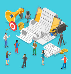 Email notification flat isometric concept Vector Image