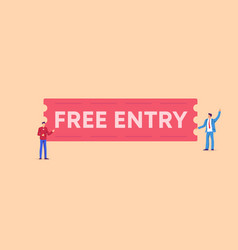 Free entry banner affordable red access free Vector Image