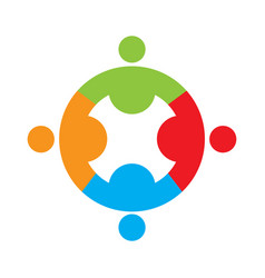Isolated teamwork logo Royalty Free Vector Image