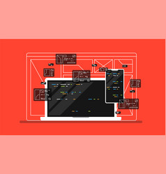 Web development programming Royalty Free Vector Image