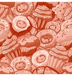 Seamless cake pattern bakery cakes Royalty Free Vector Image