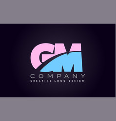 Gm alphabet letter join joined letter logo design Vector Image
