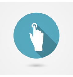 Blue button mouse click Royalty Free Vector Image