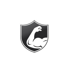 Power gym logo design Royalty Free Vector Image