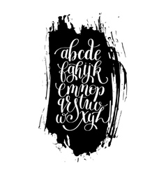 Black and white hand lettering alphabet design Vector Image