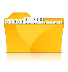 Computer folder isolated on white Royalty Free Vector Image