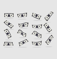 Dollar money rain pop art Royalty Free Vector Image