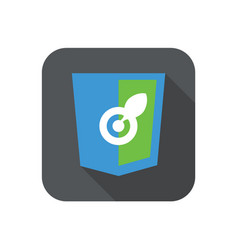 Web development shield sign isolated ampersand Vector Image