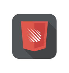 Web development shield sign isolated ampersand Vector Image