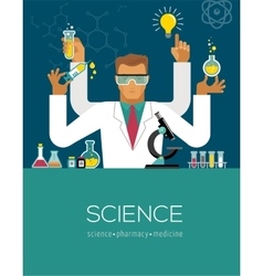 Research bio technology and science infographic Vector Image