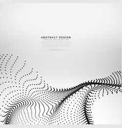 Abstract wavy particles array background Vector Image