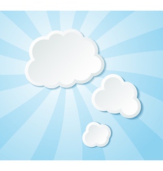 Blank cloud paper note with shadow Royalty Free Vector Image