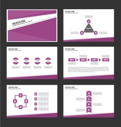 Purple yellow presentation templates infographic Vector Image