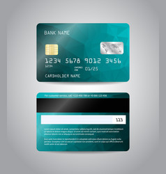 Credit card front and back side Royalty Free Vector Image