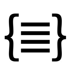 Set of braces or curly brackets icon hand drawn Vector Image