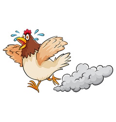 Cartoon hen character Royalty Free Vector Image