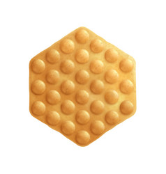 Sweet waffle breakfast food element isolated icon Vector Image
