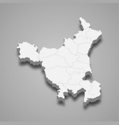 3d isometric map of visakhapatnam is a city Vector Image