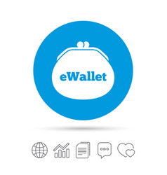 Ewallet sign icon electronic wallet symbol Vector Image